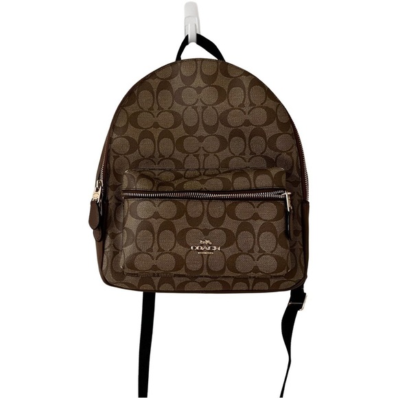 Coach | Bags | Coach Mini Charlie Backpack In Signature Canvas Logo ...